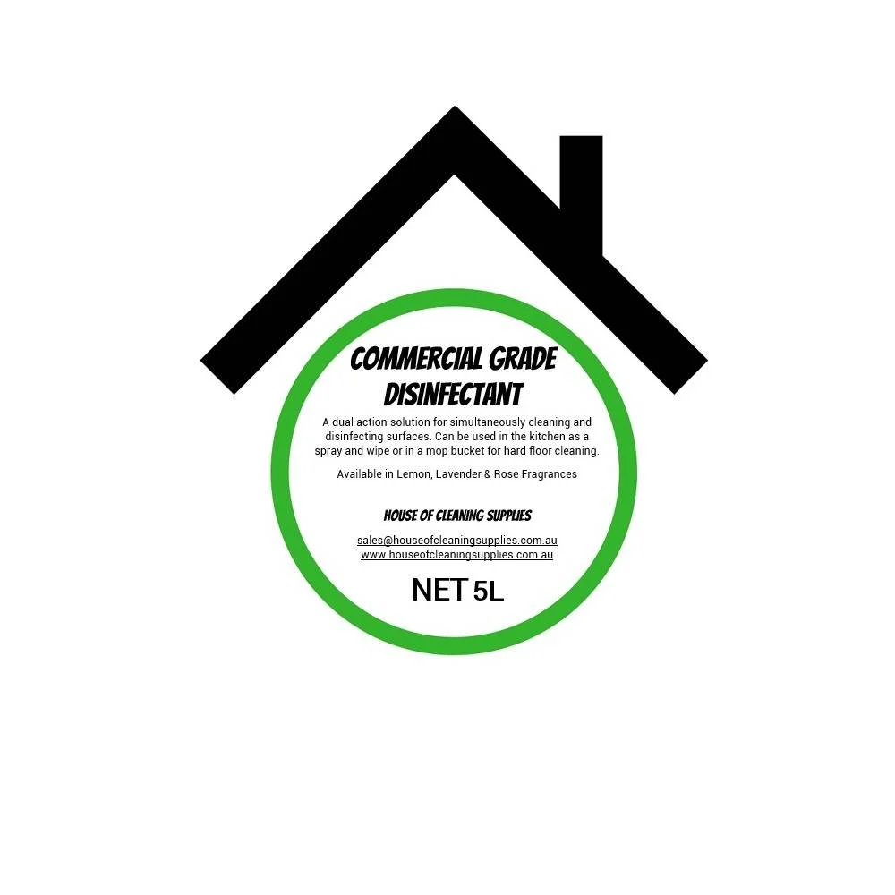Commercial Grade Disinfectant - Lemon 5Ltr - House of Cleaning Supplies